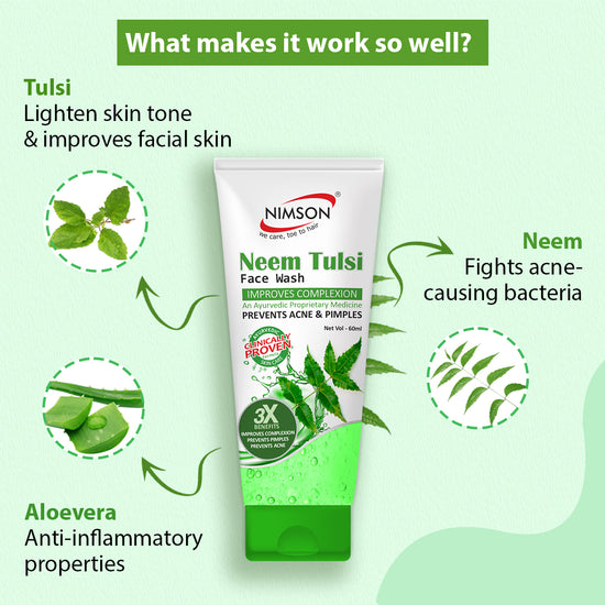Neem Tulsi Face Wash – Prevents Acne & Control Oil – Nimson
